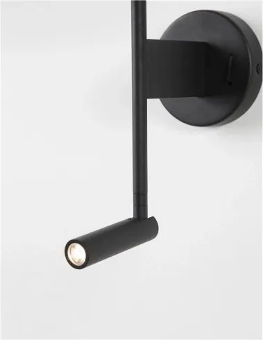Nástěnné svítidlo NOVA LUCE YAMA E27 + LED na čtení 3000K 9180512 bez žárovky