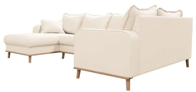 Krémová rohová pohovka (levý roh) Beata – Ropez