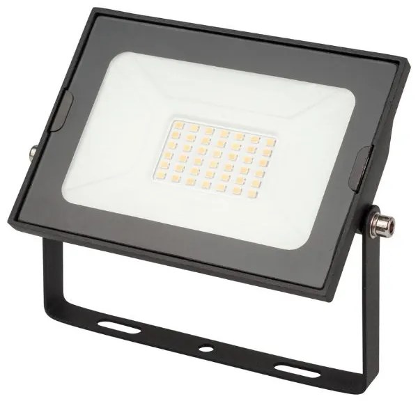 Prémiový ultratenký LED reflektor černý 30W 3000lm, denní, 3 roky