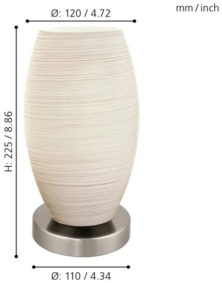 Eglo 97589 - Stolní lampa BATISTA 3 1xE27/40W/230V