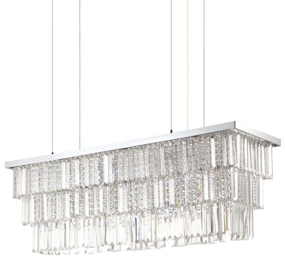 Ideal Lux - Křišťálový lustr na lanku MARTINEZ 8xE14/40W/230V chrom