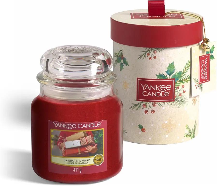 Yankee Candle – vánoční dárková sada vonná svíčka Unwrap The Magic  (Rozbalte kouzlo), 411 g | BIANO