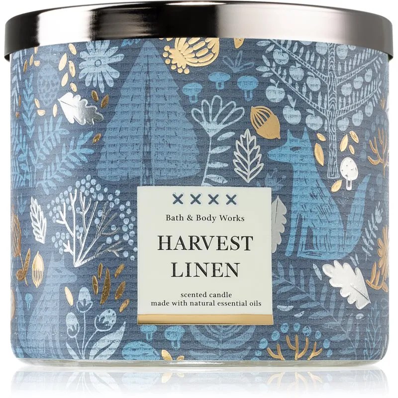 Bath & Body Works Harvest Linen vonná svíčka 411 g