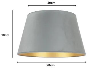 Duolla - Stínidlo k stolní lampě CONE M E27 pr. 28 cm mintová