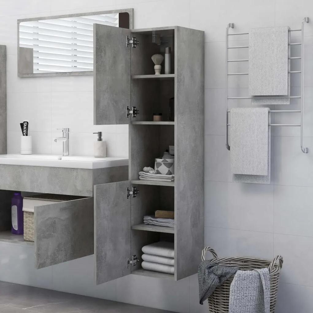 vidaXL Koupelnová skříňka 30 x 30 x 130 cm dřevotříska [805001] Barva: Betonová šedá