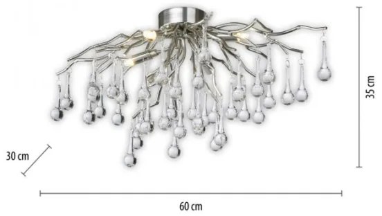Paul Neuhaus 8090-55 - Přisazený lustr ICICLE 4xG9/40W/230V 30x60 cm chrom