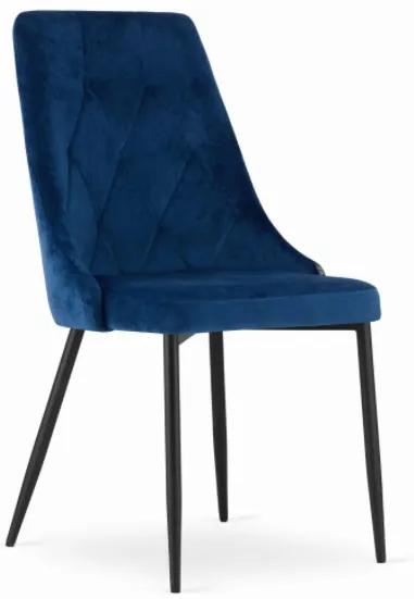 Sametová židle Lima modrá