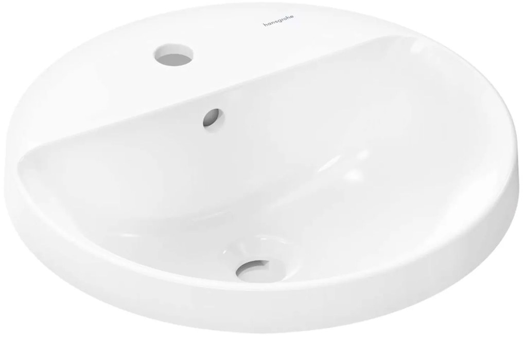 Hansgrohe Xuniva S - Umývátko, průměr 45 cm, s přepadem, otvor pro baterii, SmartClean, bílá 61056450