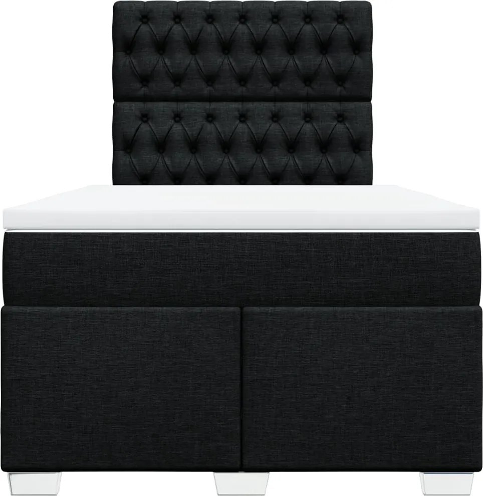 Box spring postel s matrací černá 120x190 cm textil 3292736
