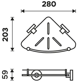 Nimco Police rohová s ohrádkou