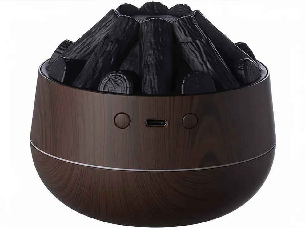 Verk Group Zvlhčovač vzduchu ognisko led usb ultrazvukový diffuzér pro domácnost a kancelář