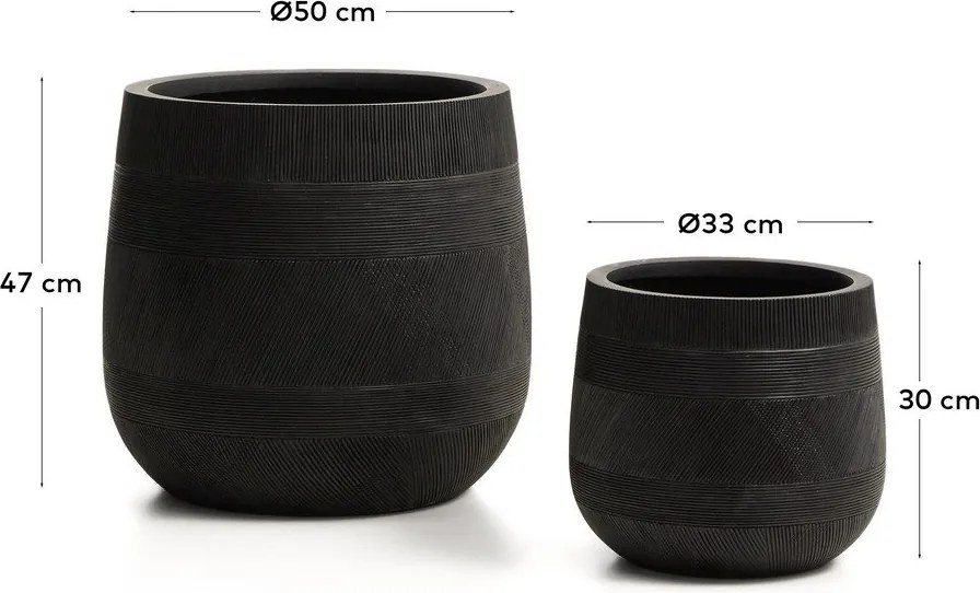 Betonové obaly na květináče v sadě 2 ks ø 50 cm Tival – Kave Home