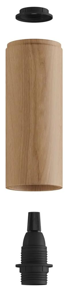 creative cables Fermaluce wood dřevěné nastavitelné bodové svítidlo se stínidlem Tub-E14 Barva: Neutrální
