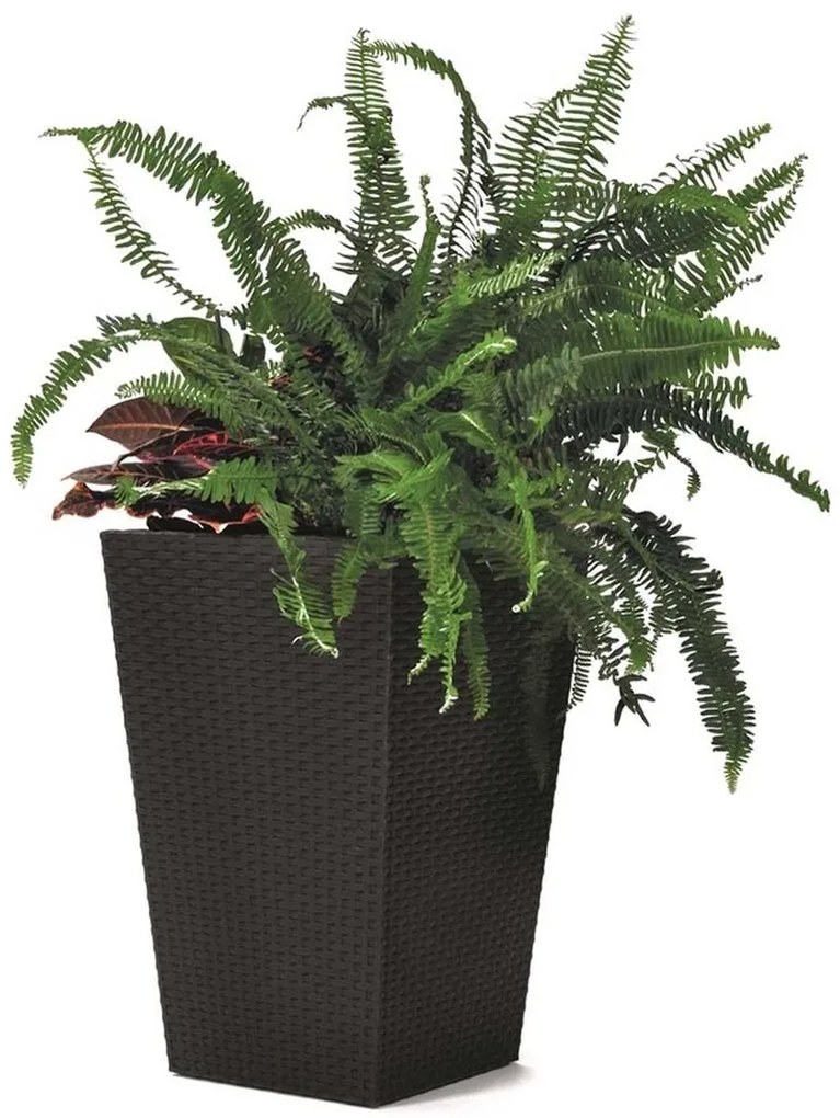 KETER RATTAN PLANTER L 144,8L květináč, velký 53 x 73 cm, antracit 17192302