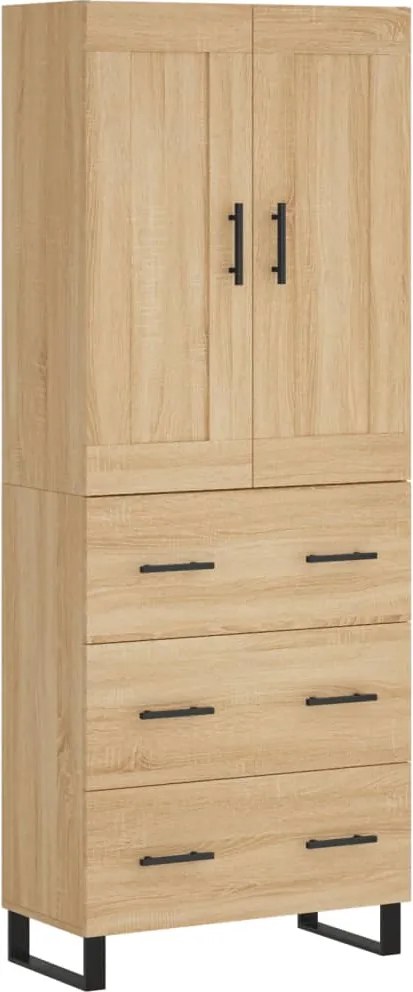 Skříň highboard dub sonoma 69,5 x 34 x 180 cm kompozitní dřevo 3199772