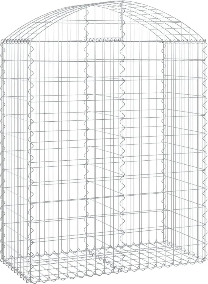Klenutý gabionový koš 100 x 50 x 120/140 cm pozinkované železo 153436