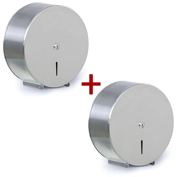Zásobník na toaletní papír 1+1 ZDARMA, nerez, průměr 260 × 125 mm