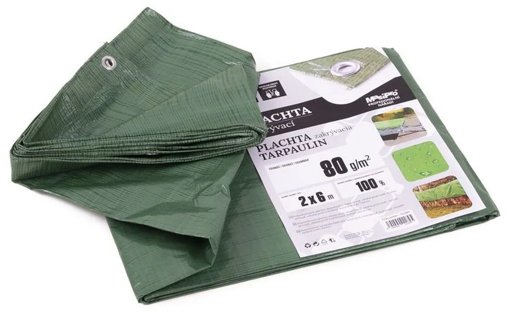 MASIPRO Plachta 80g ZELENÁ 2x6m