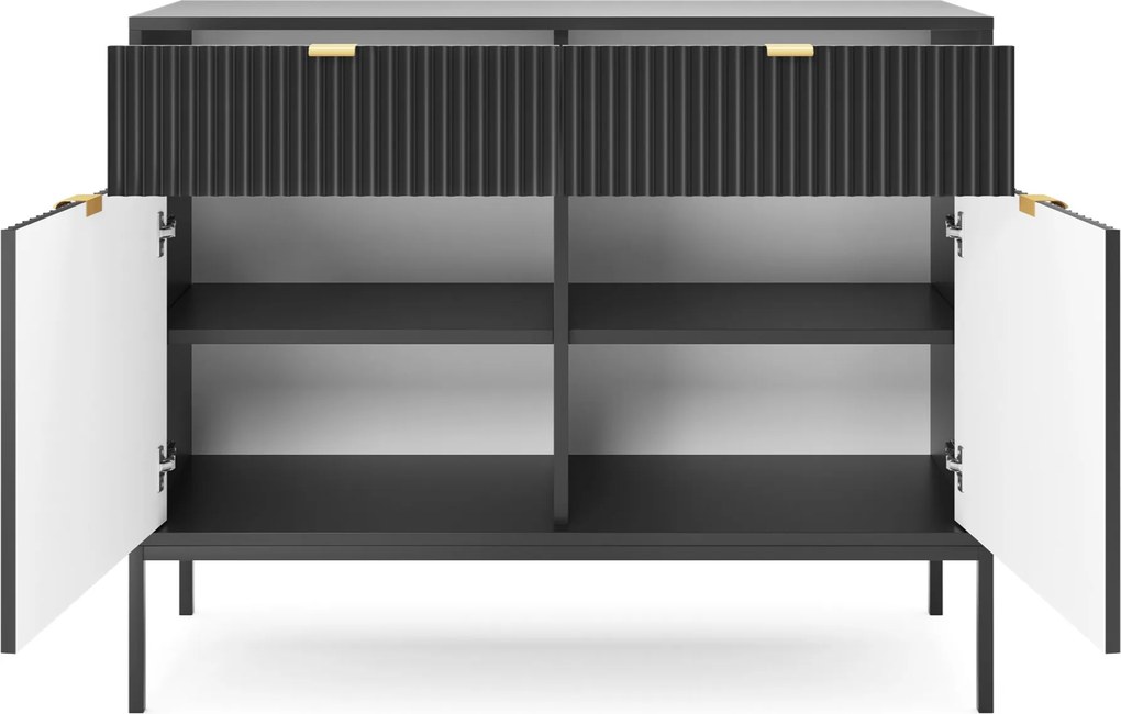 PSK Komoda NEMO KSZ104, Černá 104 cm Dekor nohou: Zlaté