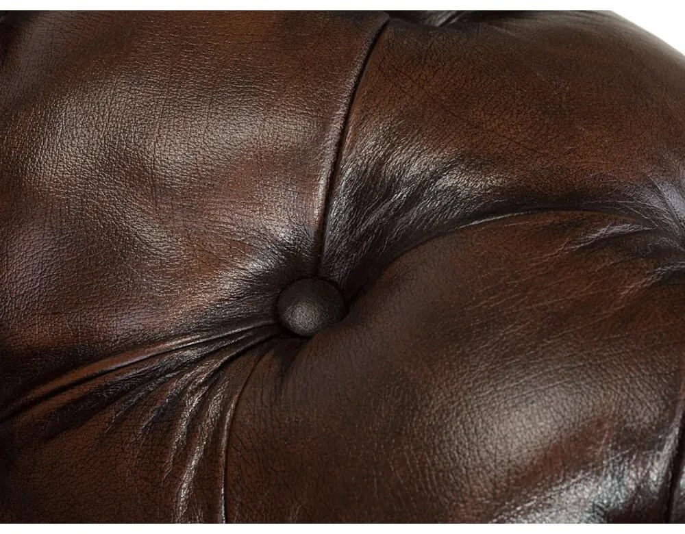 Massive home | Luxusní sedací souprava Chesterfield z pravé kůže - hnědá