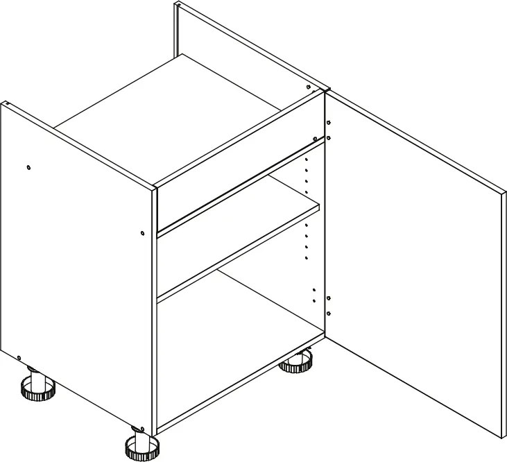 ALFASHOP ZOYA dolní D60PC P/L dub