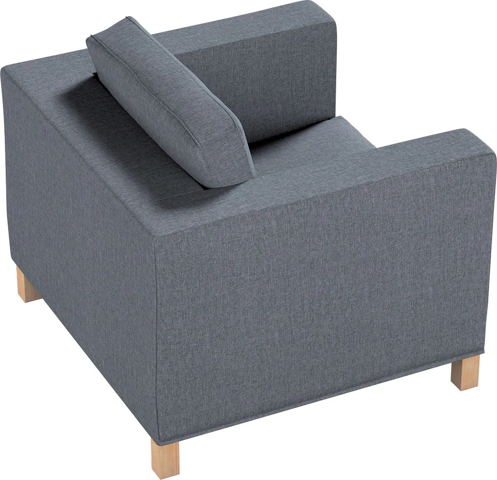 Potah na křesko IKEA Karlanda, krátký barva šedá látka pletený vzor