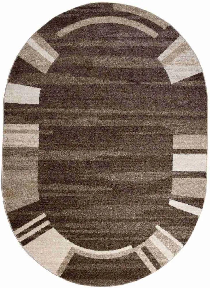 Kusový koberec France tmavě hnědý ovál, Velikosti 140x190cm