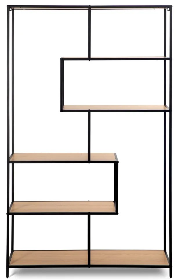 Noela Knihovna regál asymetrická ARCANA 185x114 přírodní