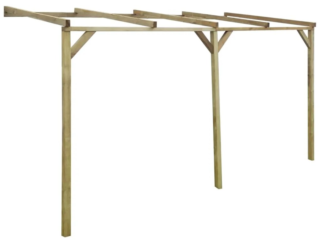 vidaXL Marketos Zahradní pergola ke zdi 2 x 4 x 2,2 cm dřevo