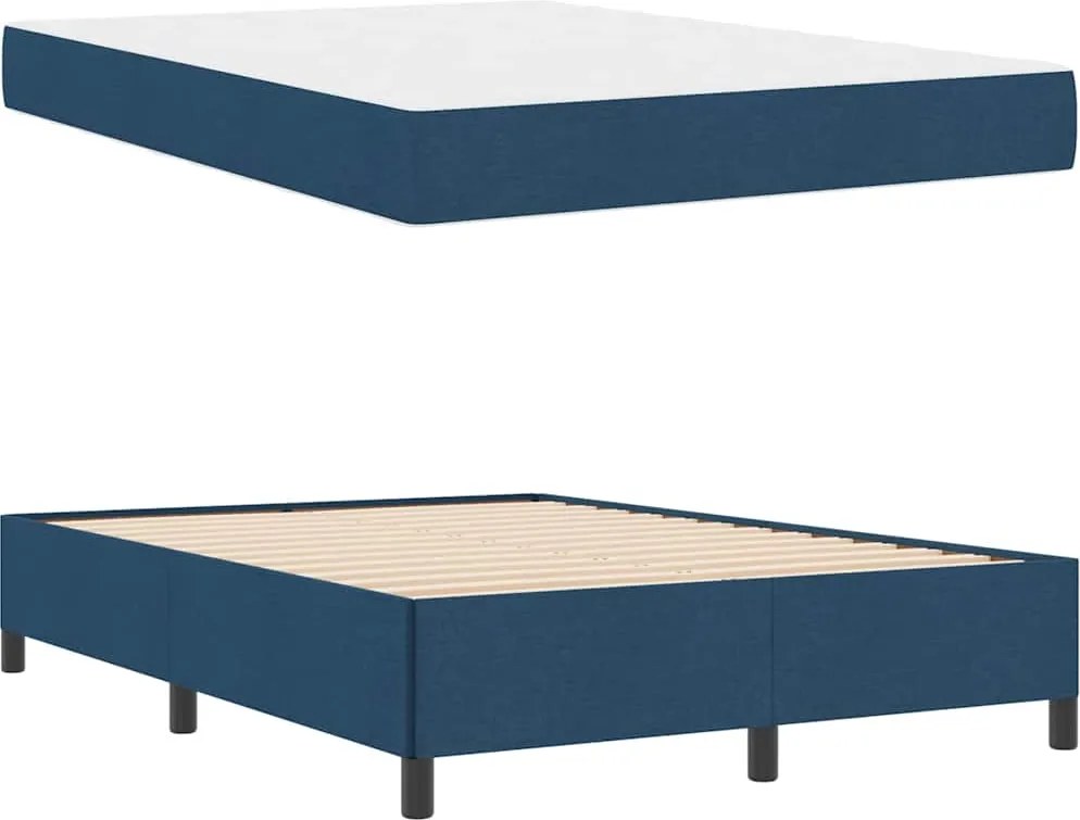 Postel s boxspringem Modrá 160 x 200 cm textil 3398877