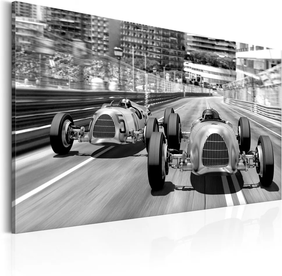 Obraz na plátně Bimago - Old Cars Racing 60x40 cm