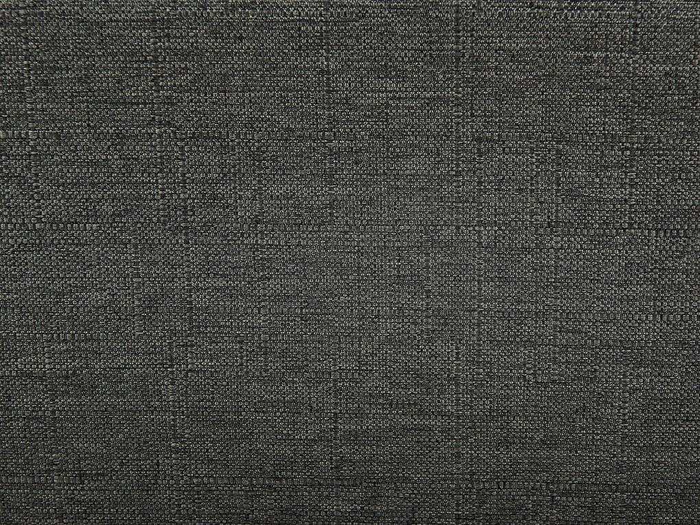 Čalouněná tmavě šedá postel 180x200 cm LA ROCHELLE Beliani