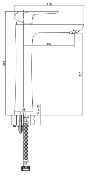 Cersanit S951-360 - Umyvadlová baterie CITY 26,6 cm lesklý chrom