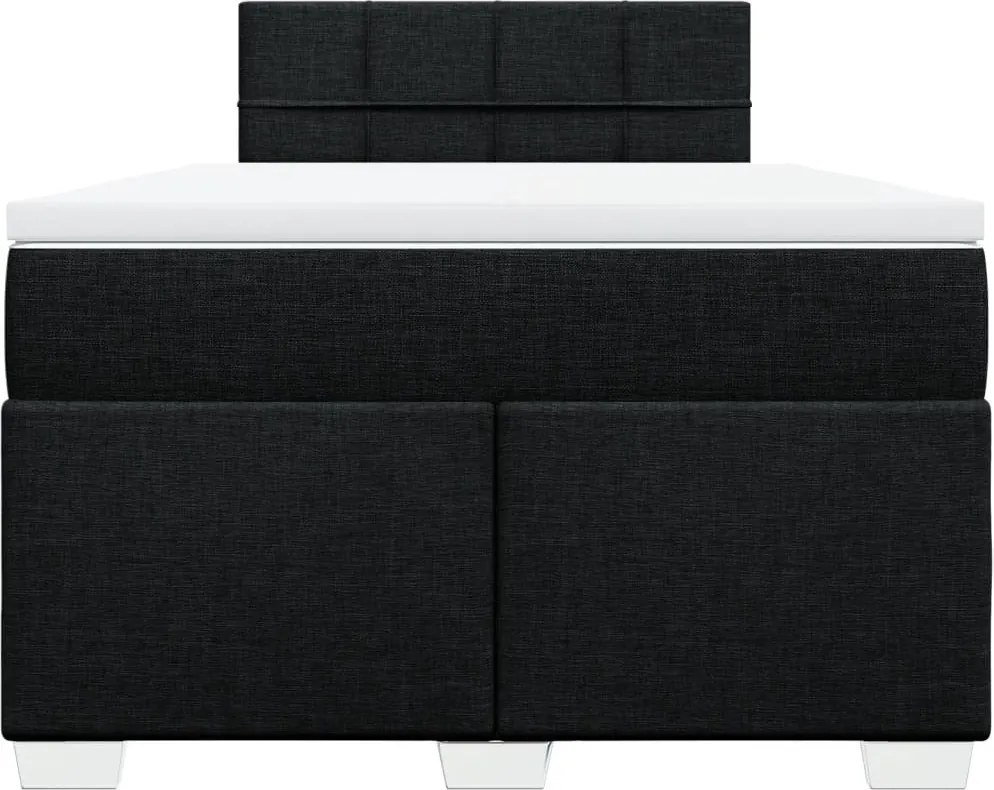 Box spring postel s matrací černá 120x190 cm textil 3288129