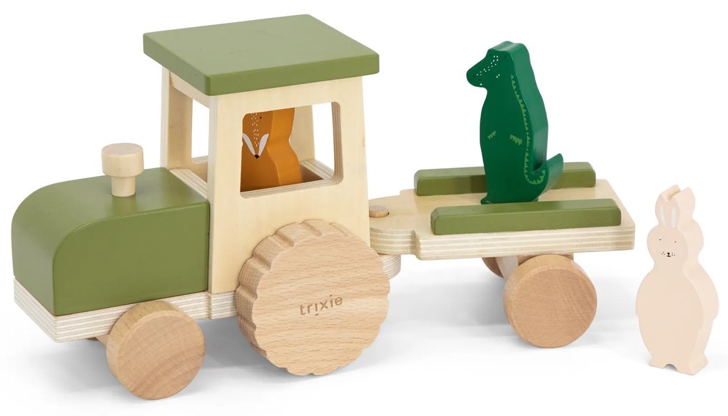 Trixie Dřevěný traktor s valníkem