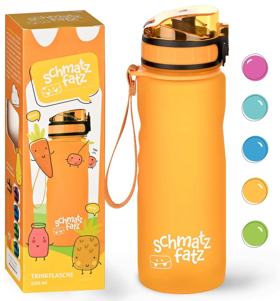 schmatzfatz, láhev na pití, sportovní lahev, 500ml, 24cm, Tritan