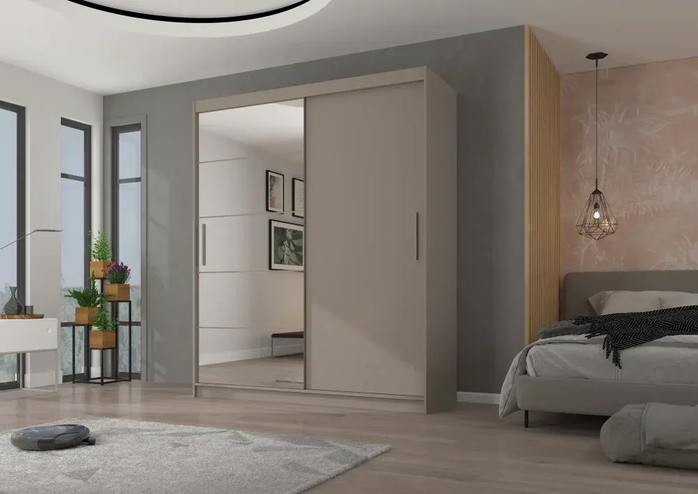 Posuvná skříň se zrcadlem ESTI 180 kašmír
