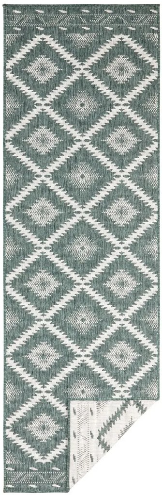 Hanse Home, Kusový koberec Twin Supreme 103431 Malibu green creme – na ven i na doma, 80x350, zelená, chodba / předsíň