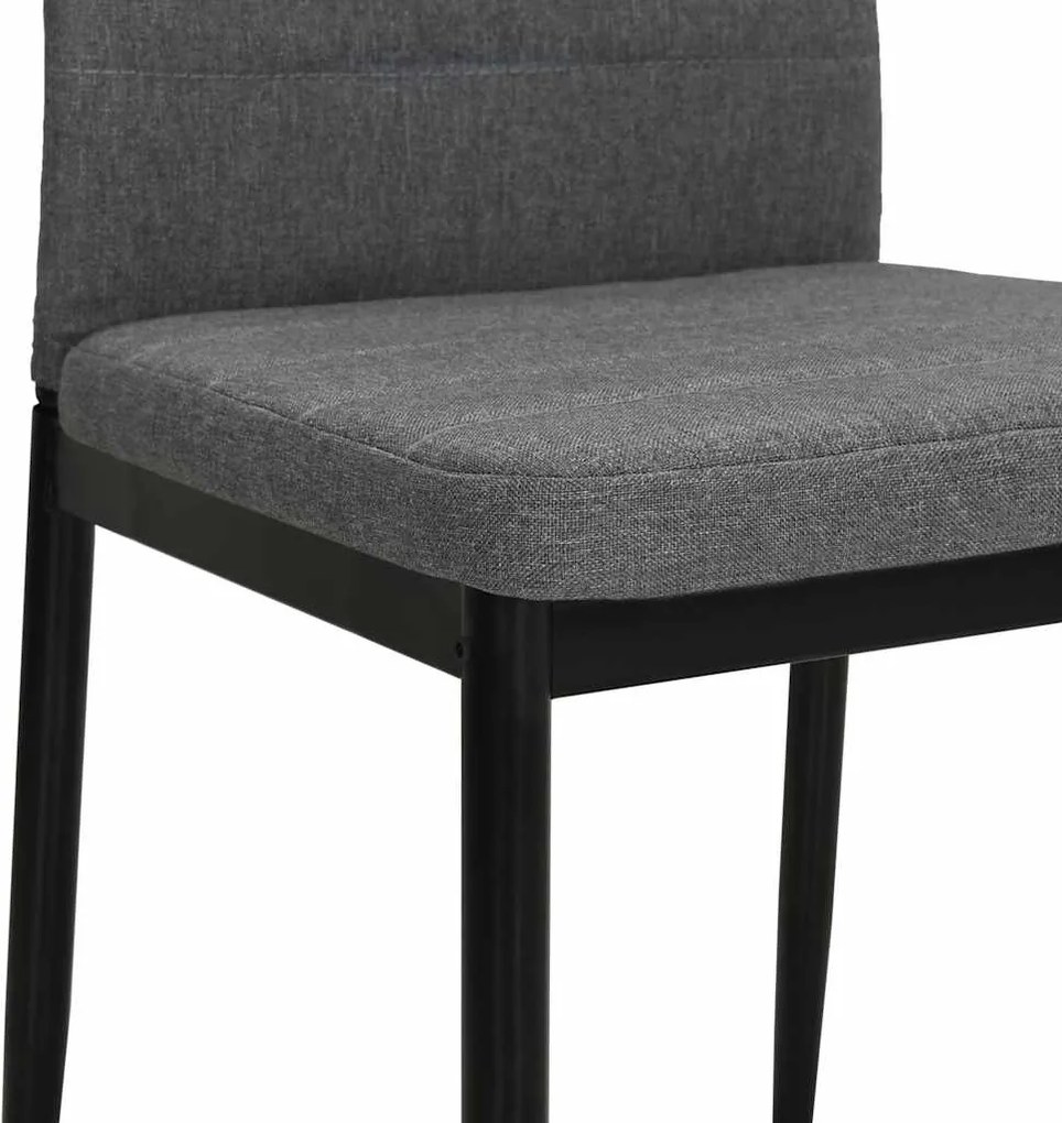 Jídelní židle 2 ks světle šedé textil 246181