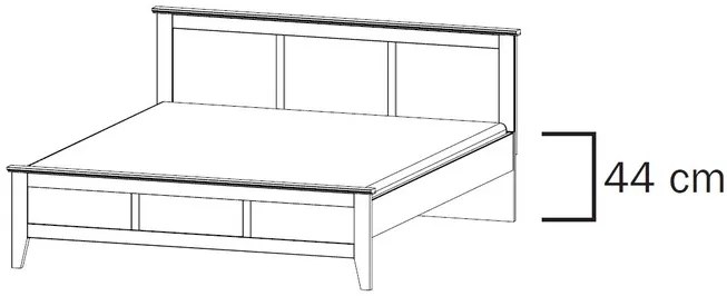 Postel Rosenheim 180x200 cm, bílá