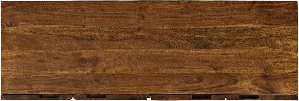 Komoda Avola 137 cm z masivu černá/ořech