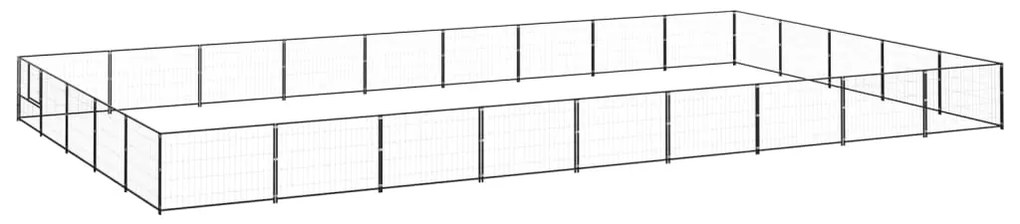 Psí kotec černý 45 m² ocel