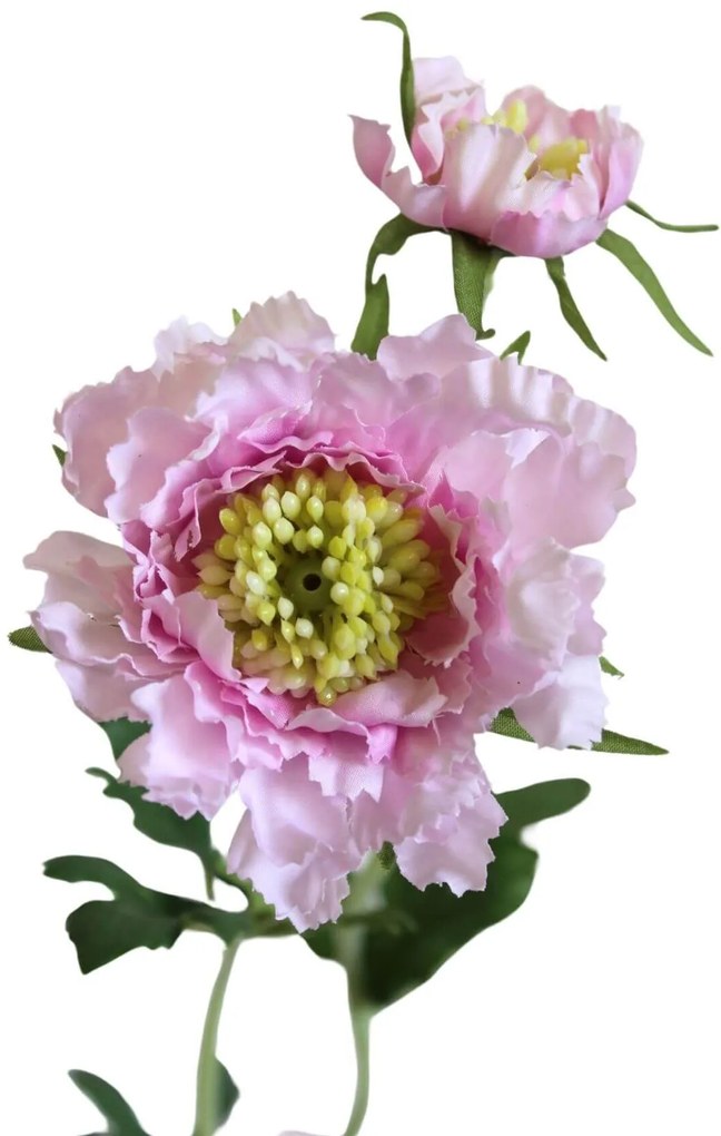 Růžová umělá scabiosa 40cm