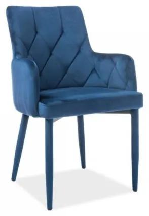 Jídelní židle Ricardo Velvet / modrá