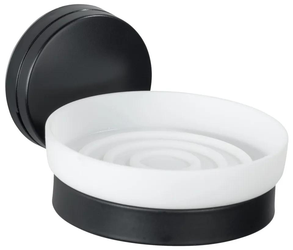 Černo-bílá nástěnná mýdlenka Wenko Static-Loc® Plus