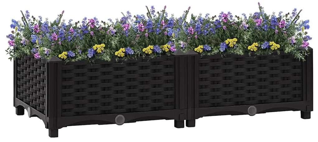 Vyvýšený záhon 80 x 40 x 23 cm polypropylen 316527