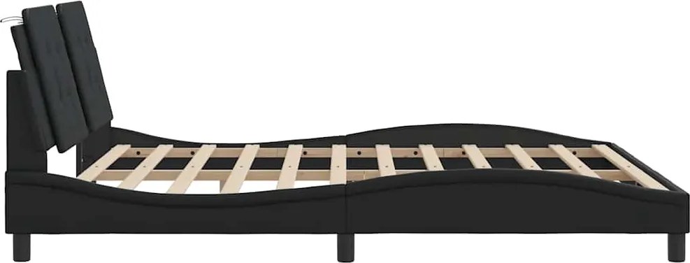 Rám postele bez matrace Zadar černý 180x200 cm umělá kůže 3208198