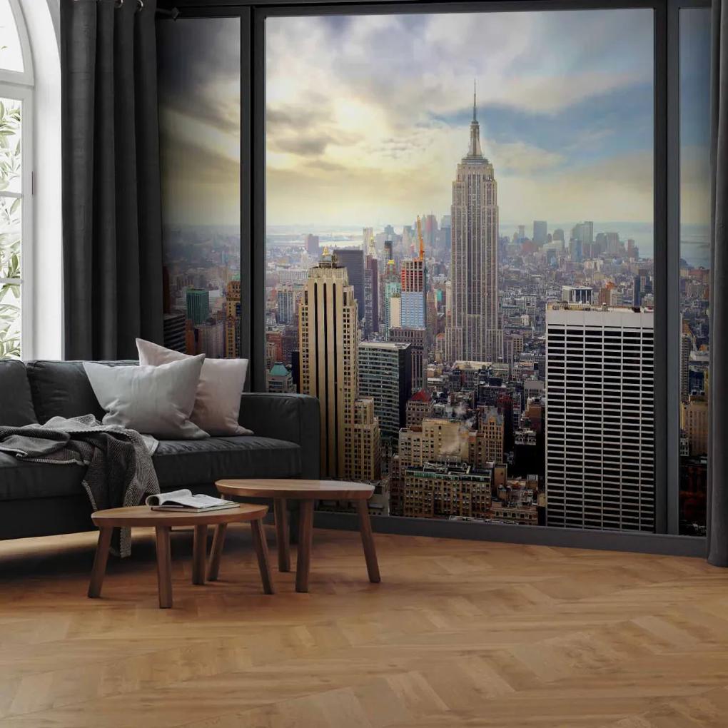 Fototapeta Město shora - snímek New Yorku skrze okno bytového domu