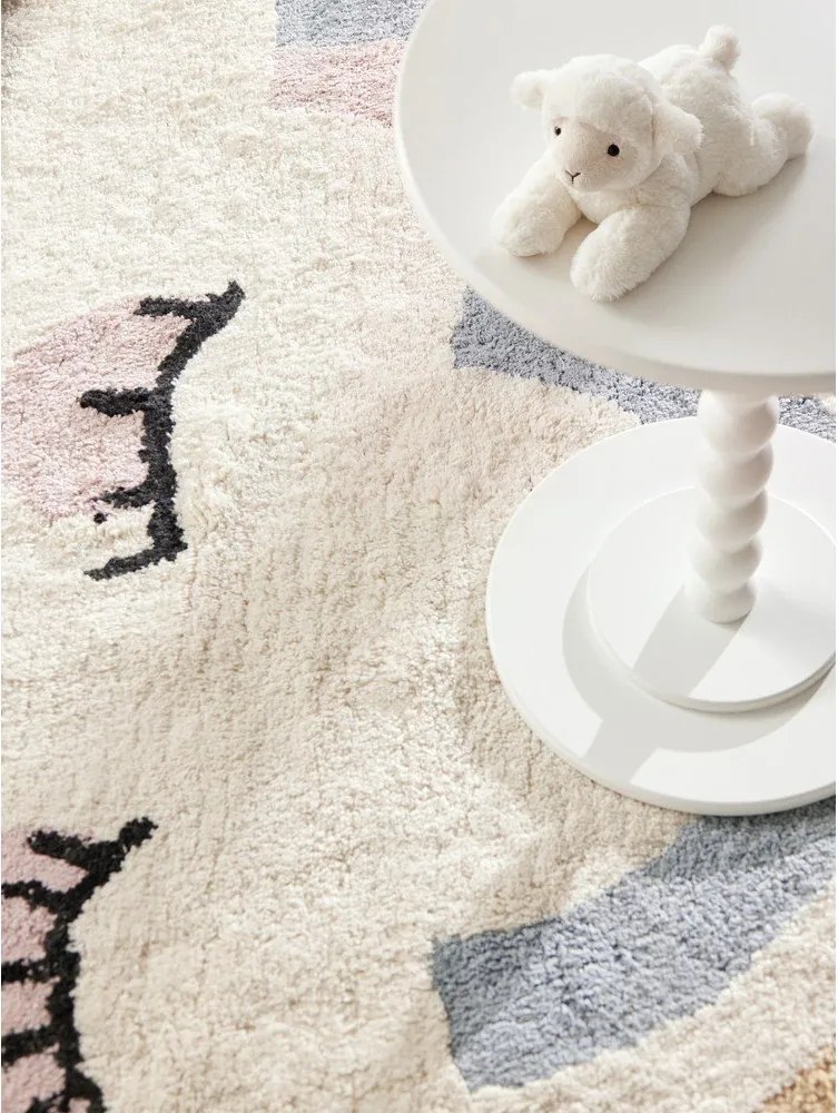 Krémový pratelný/ručně tkaný bavlněný dětský koberec 140x200 cm Snuggle Nappi – Hanse Home