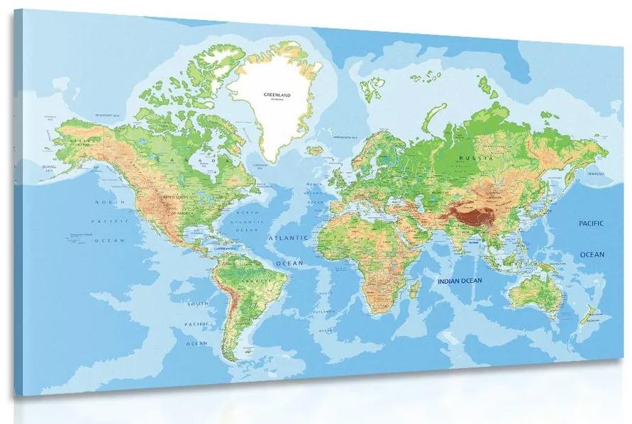 Obraz klasická mapa světa Varianta: 120x80